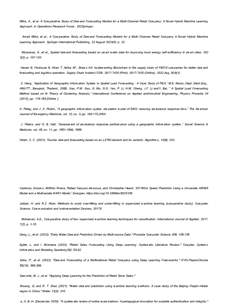 Refrences | PDF | Forecasting | Machine Learning