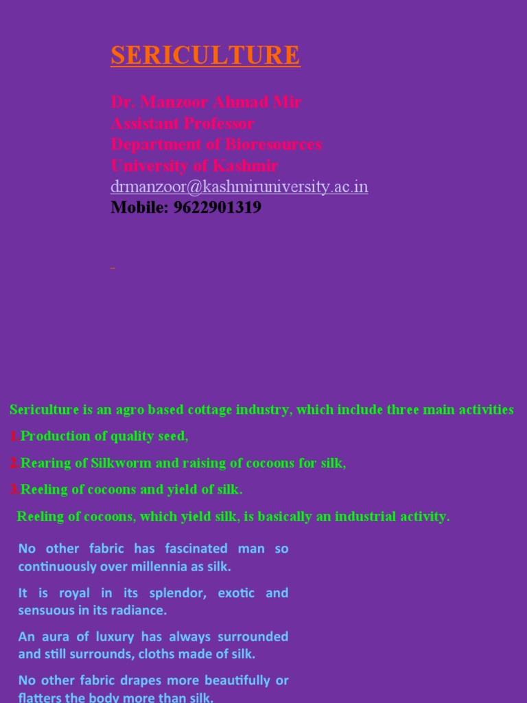 Overview of Sericulture Practices | PDF | Silk | Textiles