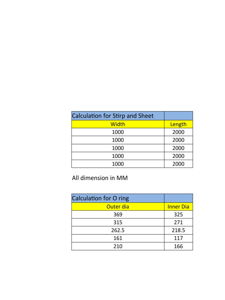 EPDM Rubber Weight Calculation Guide | PDF
