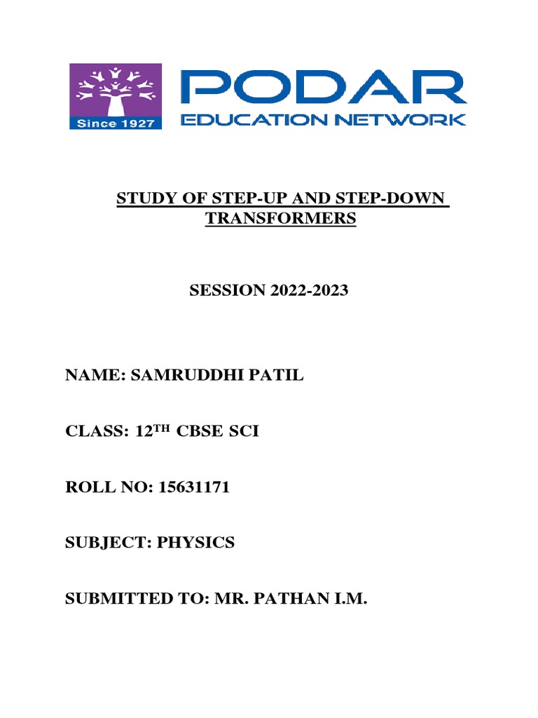 Physics Project 4 | PDF | Transformer | Inductor