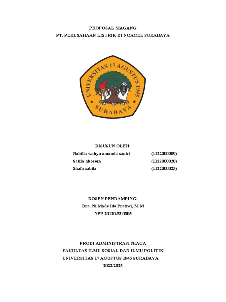 Proposal Magang PLN | PDF