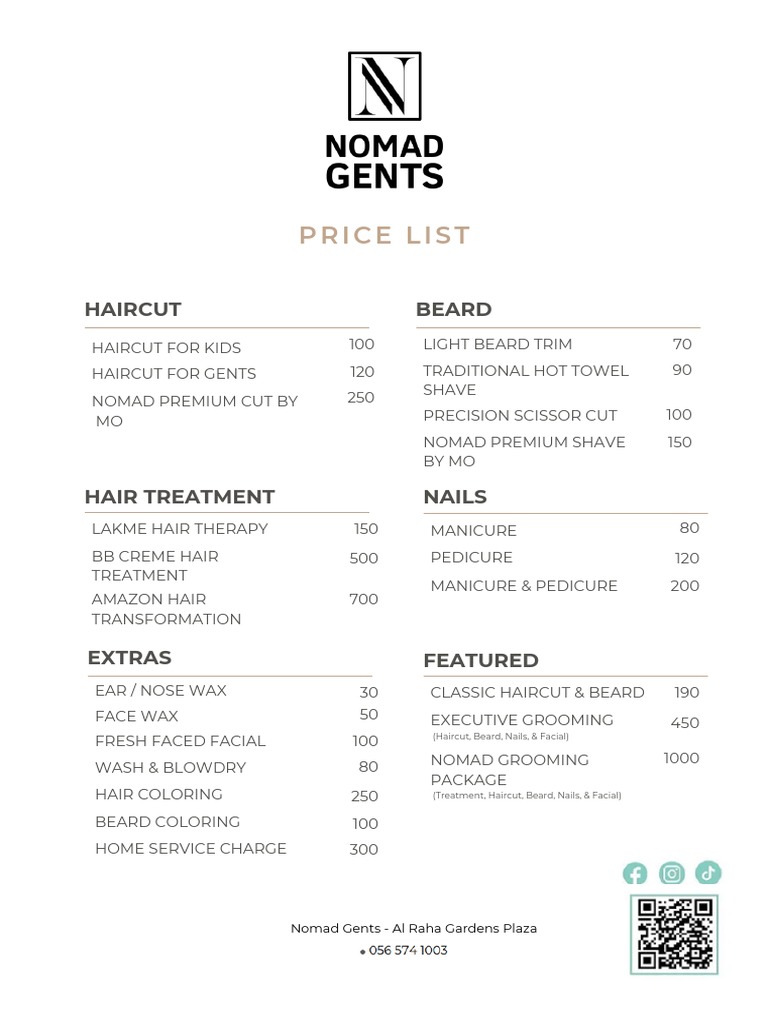 Nomad Price List | PDF