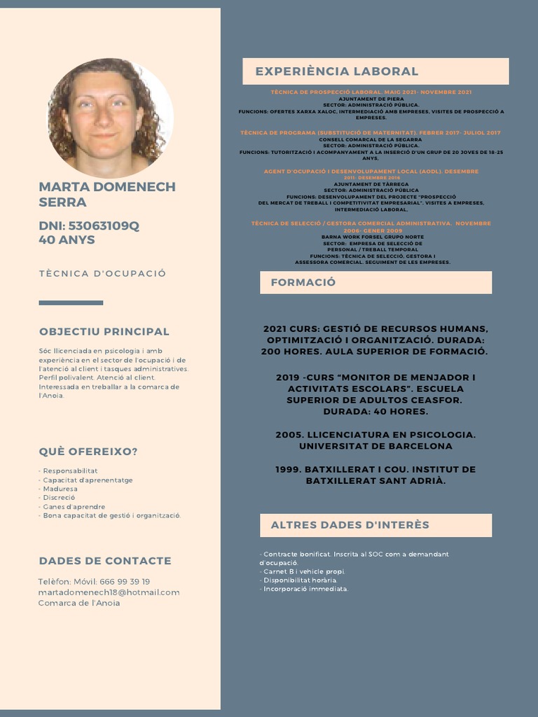 CV Marta Domenech Serra 2022 | PDF