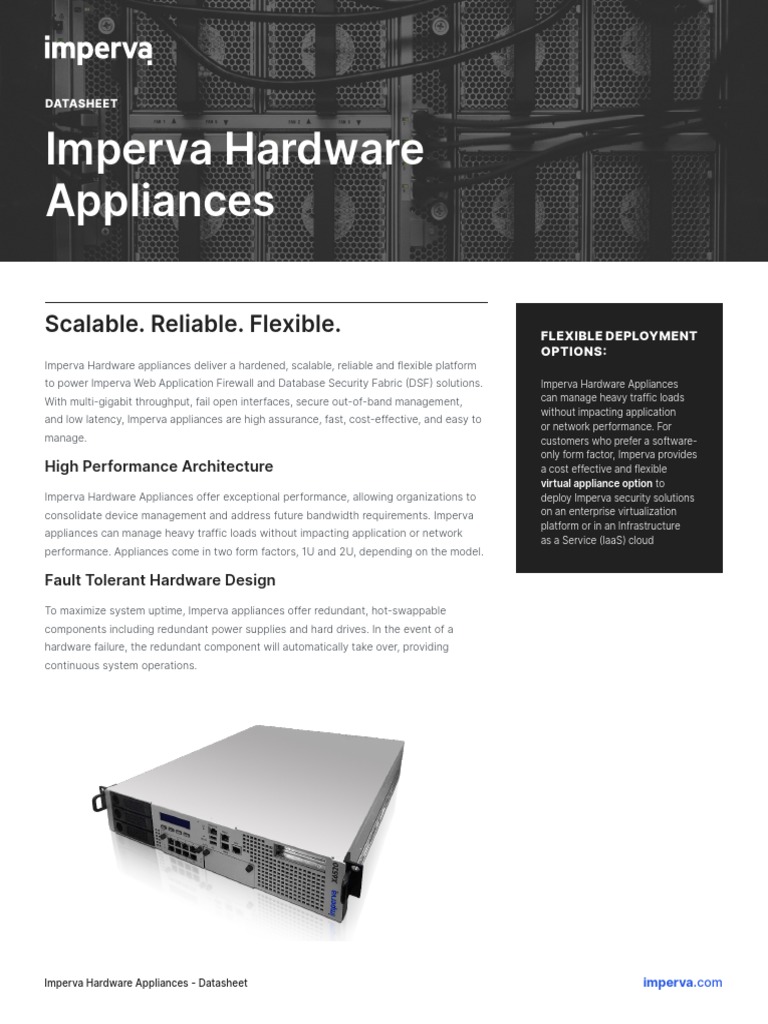 Imperva 6thGenerationHardwareAppliances Digital 20220518 | PDF