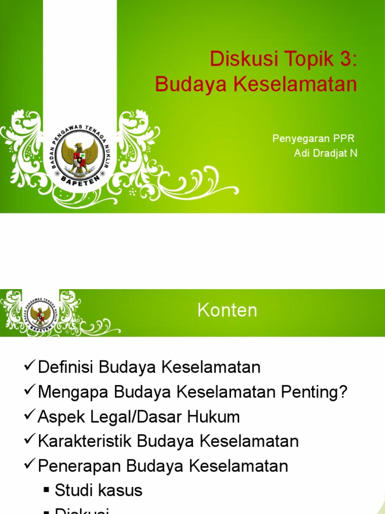 Diskusi Topik 3 Budaya Keselamatan Maret 2022 | PDF
