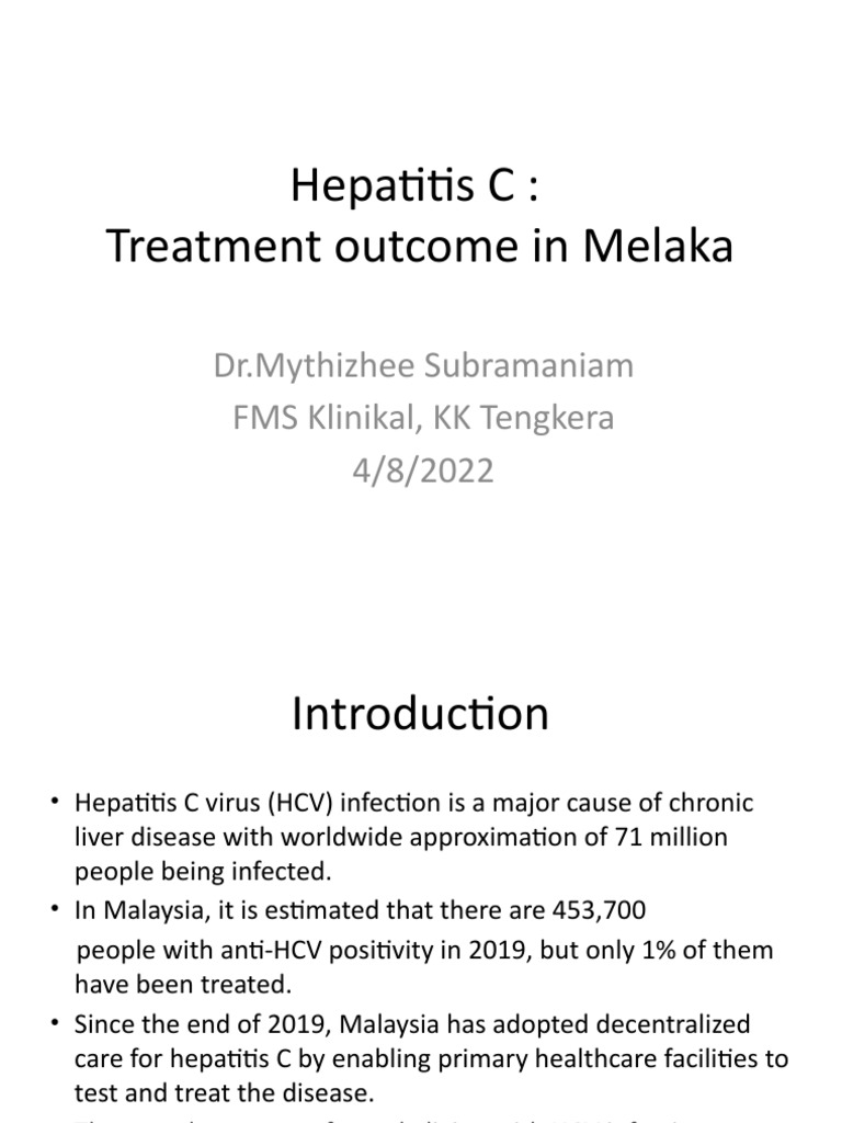 Hepatitis C Treatment Outcome-Dr - Mythizhee | PDF | Hepatitis C ...