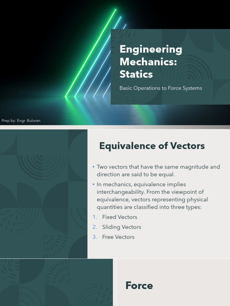 02 - Basic Operations in Force Systems | PDF | Force | Euclidean Vector