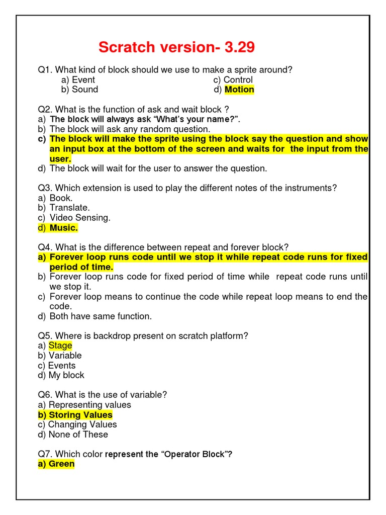 Ai Scratch Notes | PDF | Scratch (Programming Language) | Computer ...
