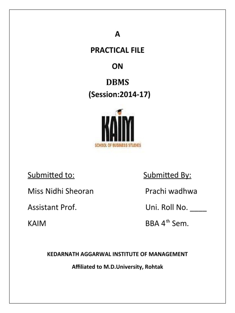 Prachi | PDF | Relational Database | Microsoft Access