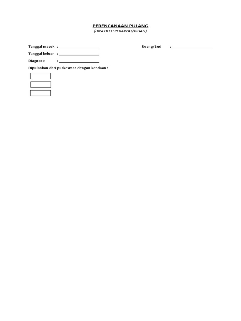 Form Ceklis Pasien Rujukan | PDF