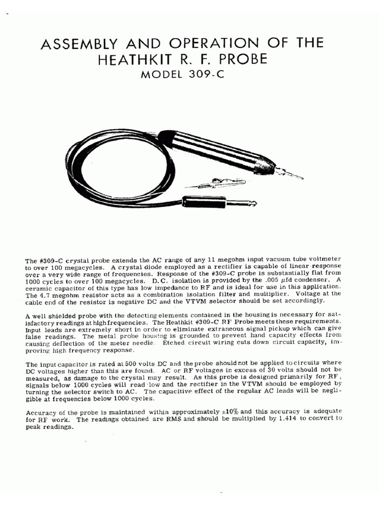 Heathkit 309-C RF Probe | PDF