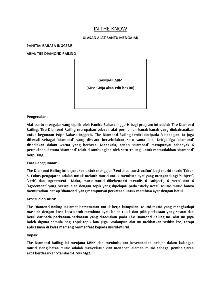 ABM English - Word | PDF