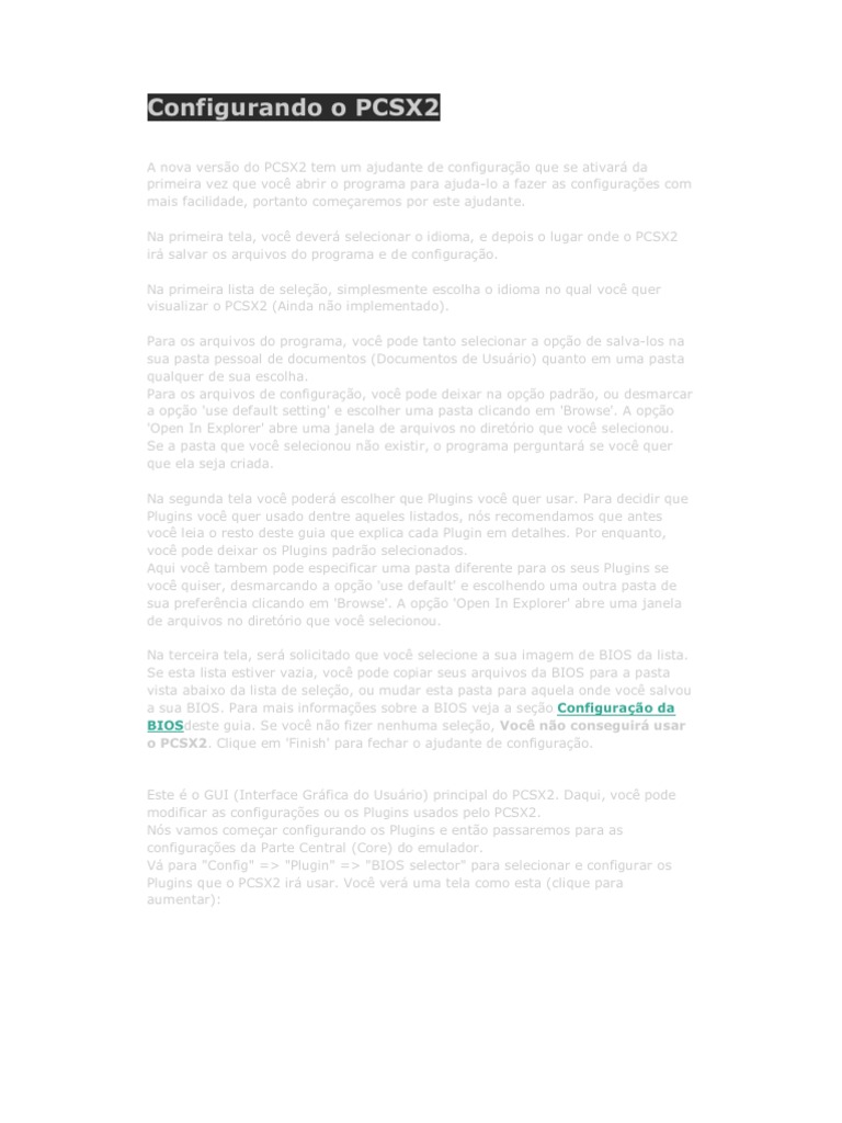 Configurando os Plugins e as Opções Gráficas do PCSX2 para Obter a ...