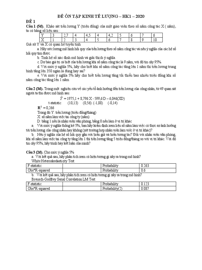 De On Tap KTL HK1 2020 | PDF
