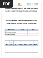 Method Statement For Embankment and Subgrade | PDF | Civil Engineering