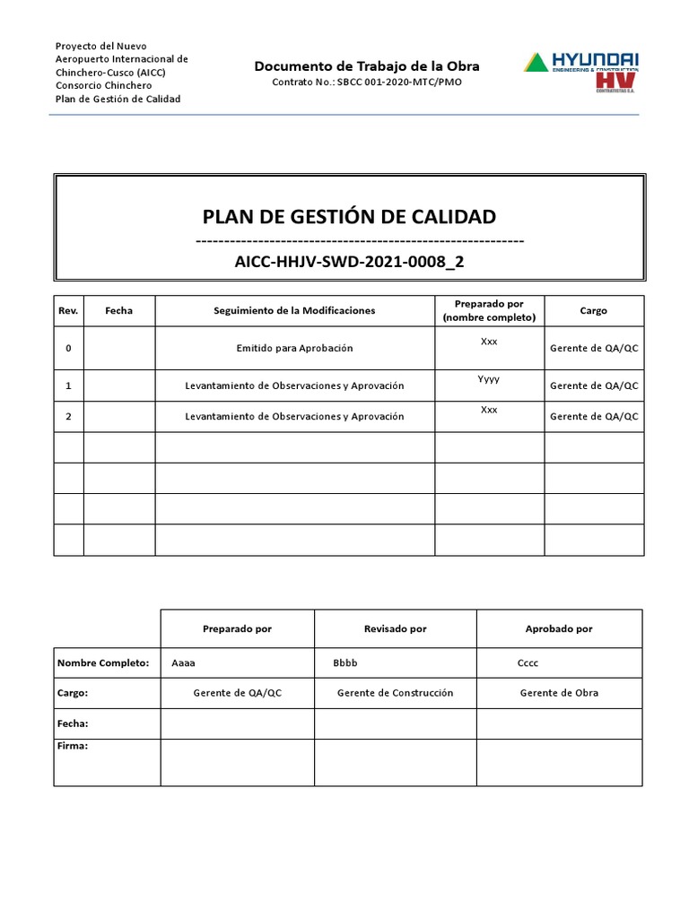 Plan de Calidad | PDF
