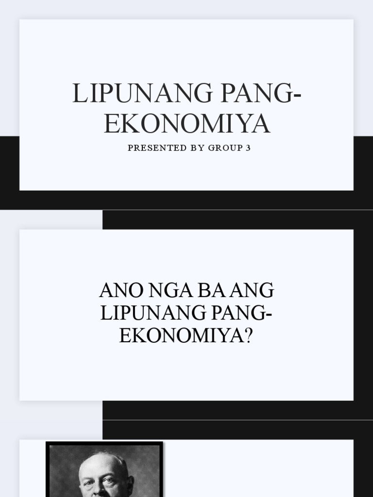 Lipunang Pang Ekonomiya PPT REPORTING GRADE 9 | PDF
