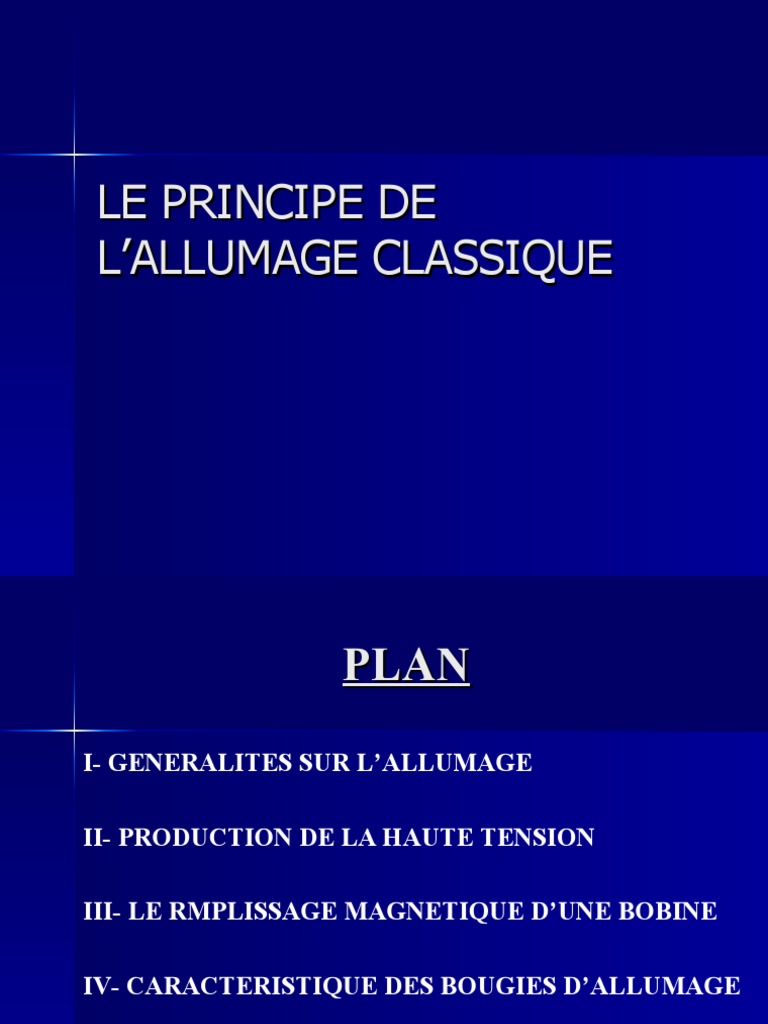 Principe Allumage Classique | PDF | Sciences et mathématiques
