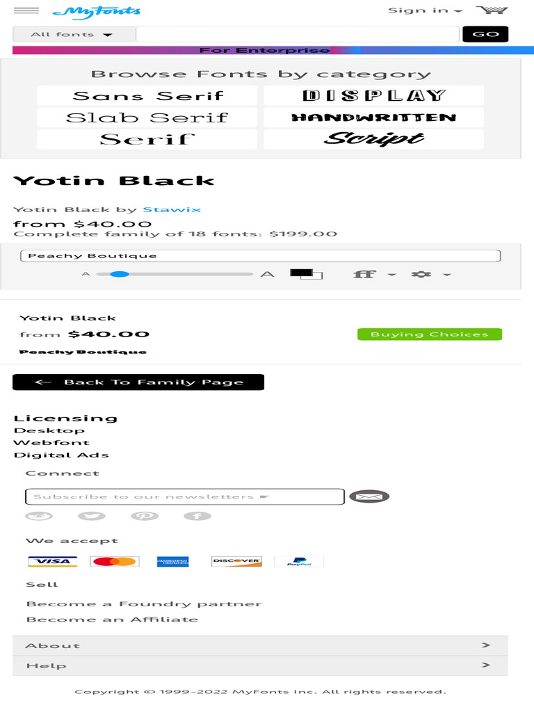 Yotin Black Webfont & Desktop Font MyFonts | PDF