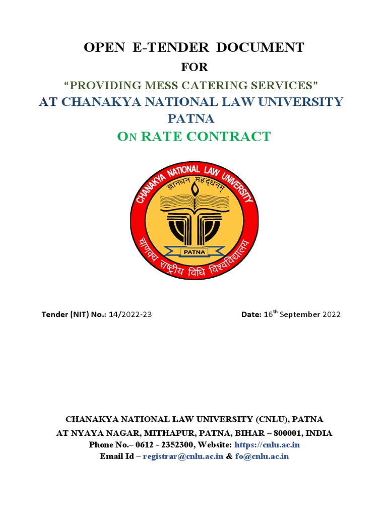 NIT - MESS - Aug 2022 - CNLU-Latest | PDF | Business