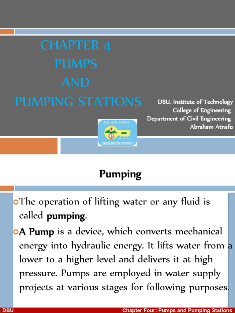 CH 4 Pump 2013. | PDF | Pump | Civil Engineering