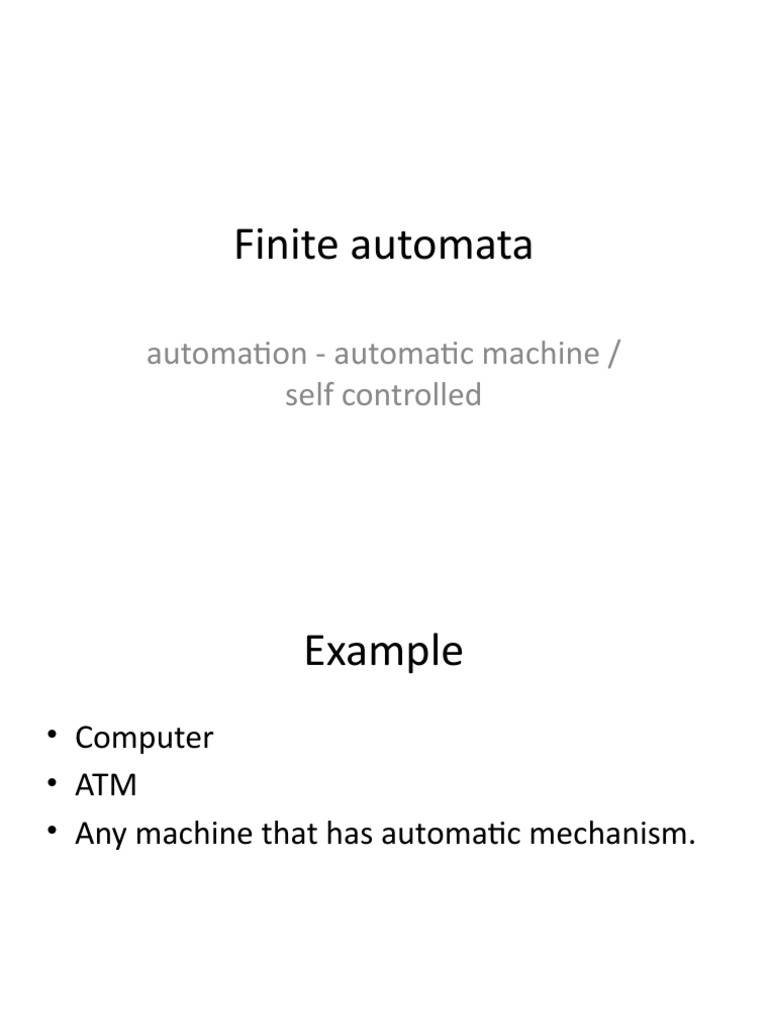 Finite Automata | PDF | String (Computer Science) | Regular Expression