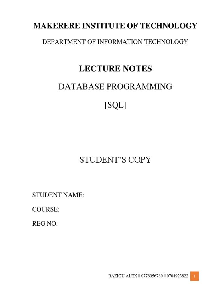 Database Programming Pdf Relational Database Database Index
