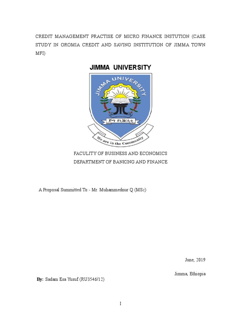 Credit Management in Oromia MFI Study | PDF | Microfinance | Loans