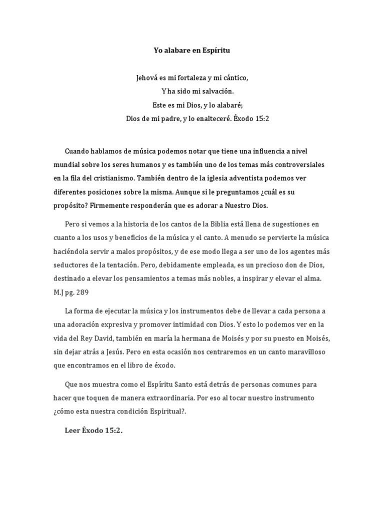 Sermon de Musica | PDF | Dios | Creencia religiosa y doctrina