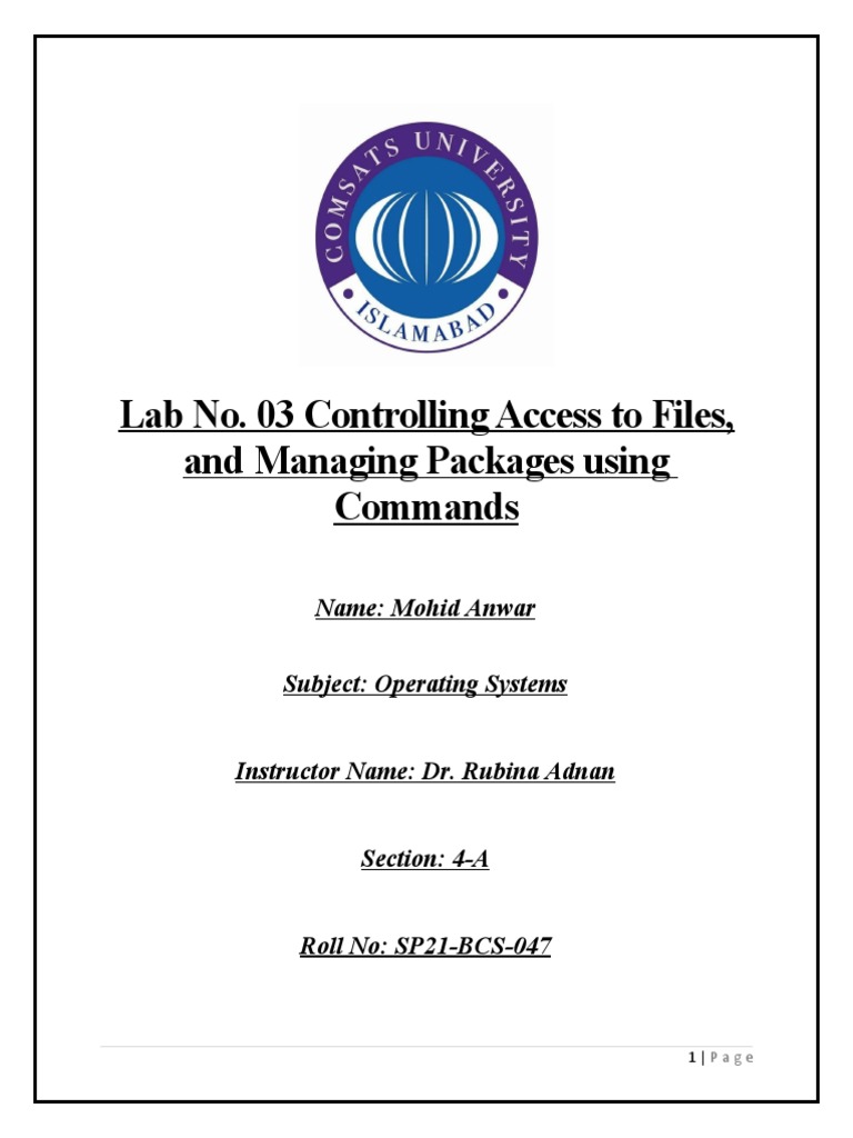 OS Lab 03 | PDF