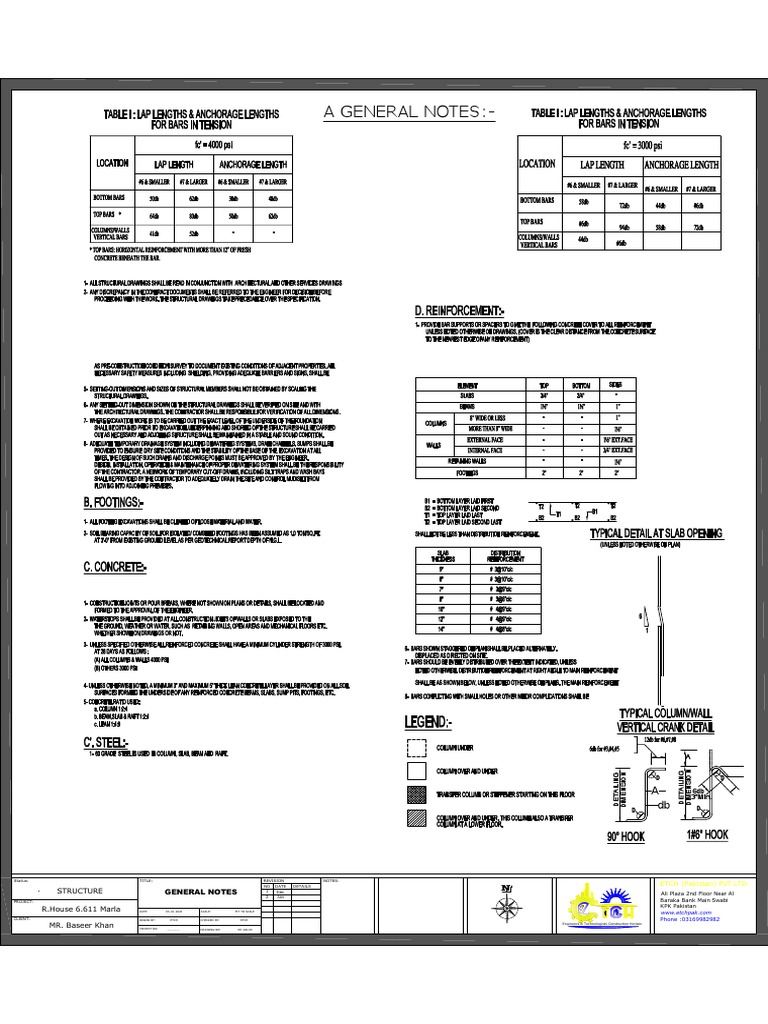 Structural General Notes | PDF
