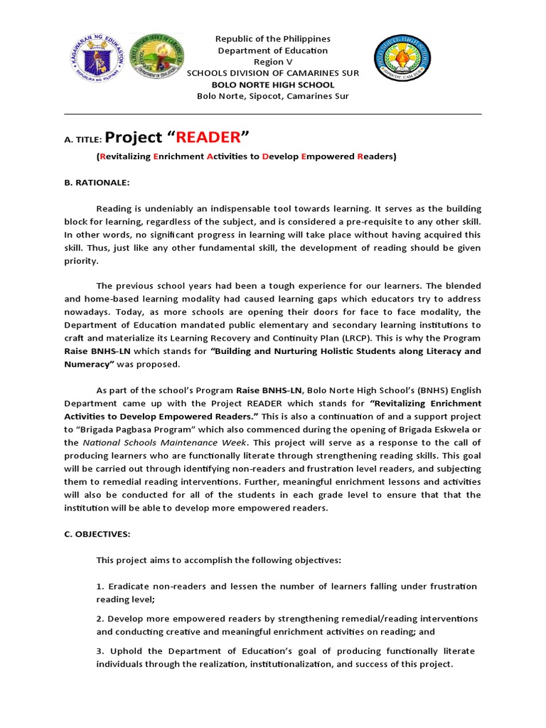 Project Reader | PDF | Literacy | Learning