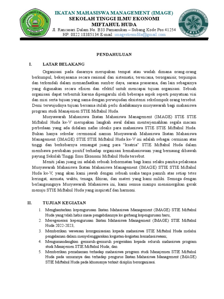 Proposal Musma V | PDF