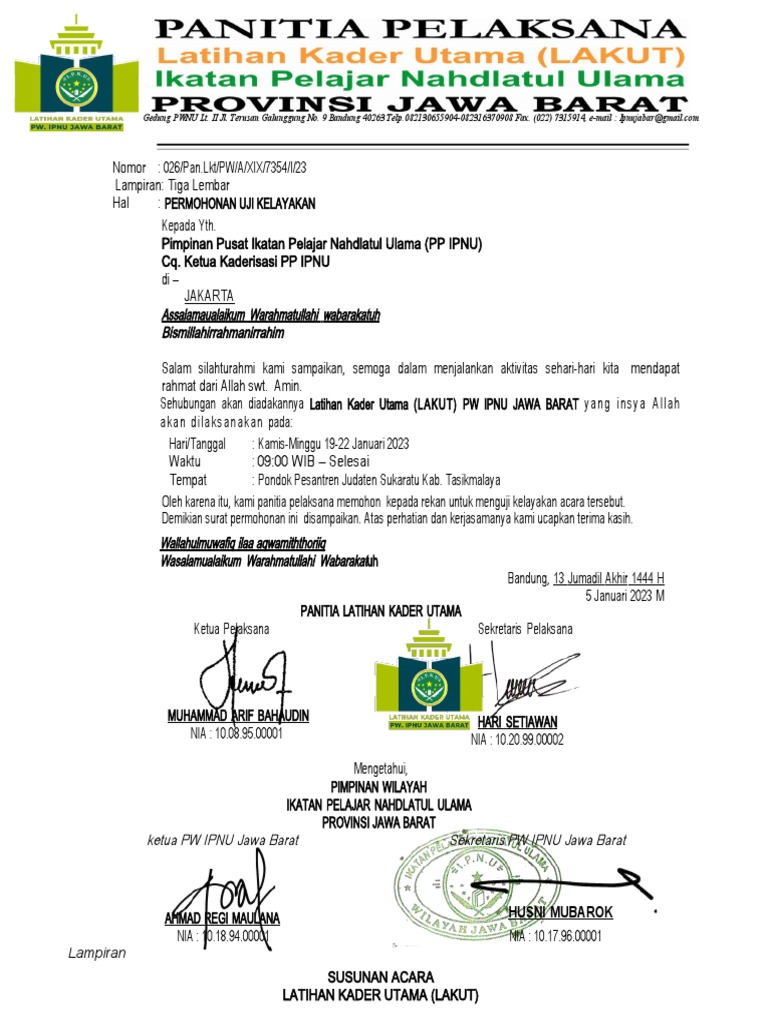 Permohonan Uji Kelayakan | PDF