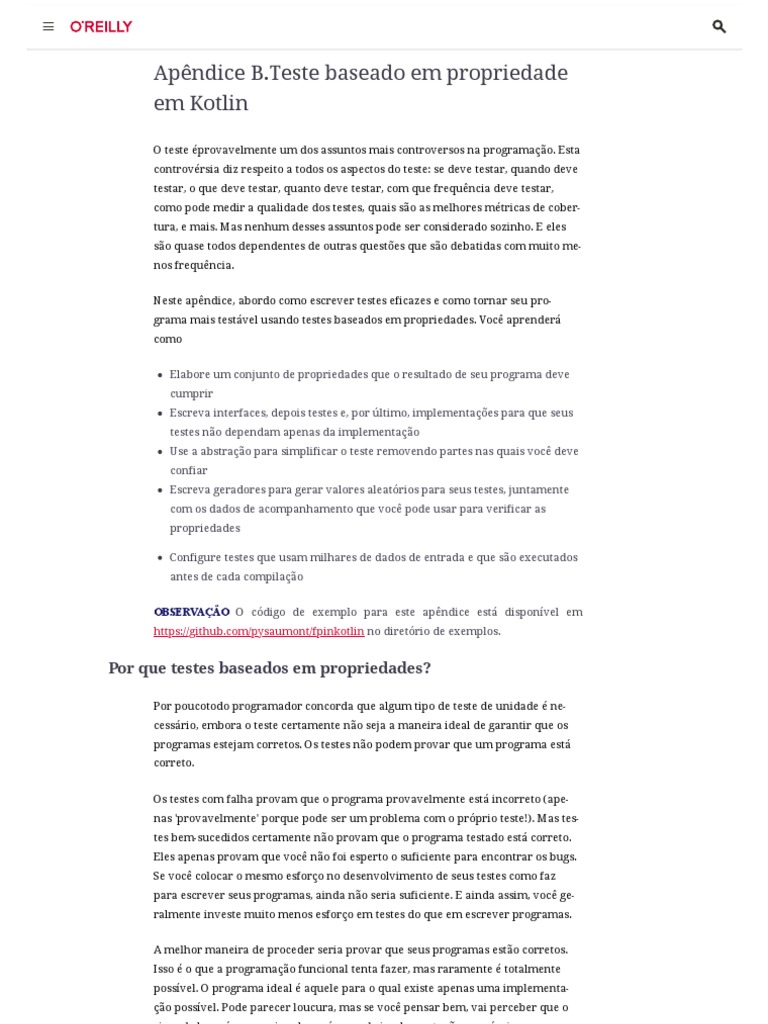 Appendix B. Property-Based Testing in Kotlin - The Joy of Kotlin | PDF ... Appendix B. Property-Based Testing in Kotlin - The Joy of Kotlin | PDF ...