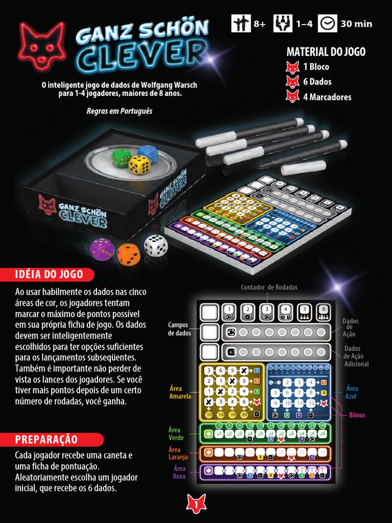 Regras Thats Pretty Clever | PDF | Cor | Solo