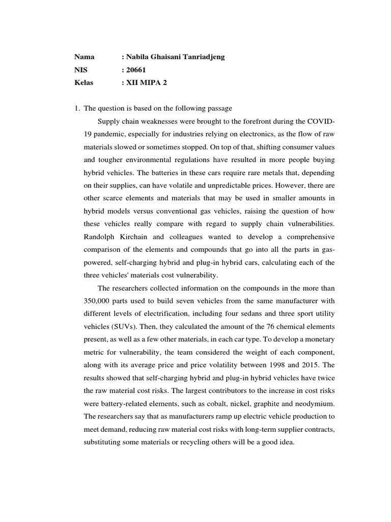 20 Soal Bahasa Inggris | PDF | Earthquakes | Seismology