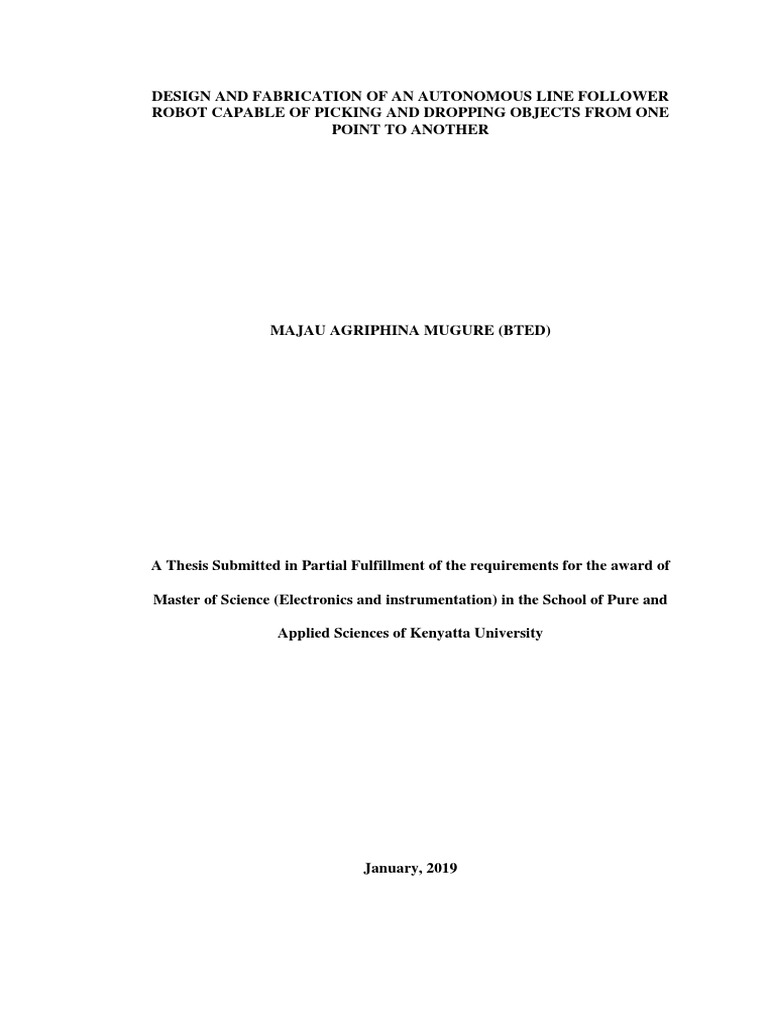 Design And Fabrication Of An Autonomus Line Follower Robot Pdf Electric Motor Sensor