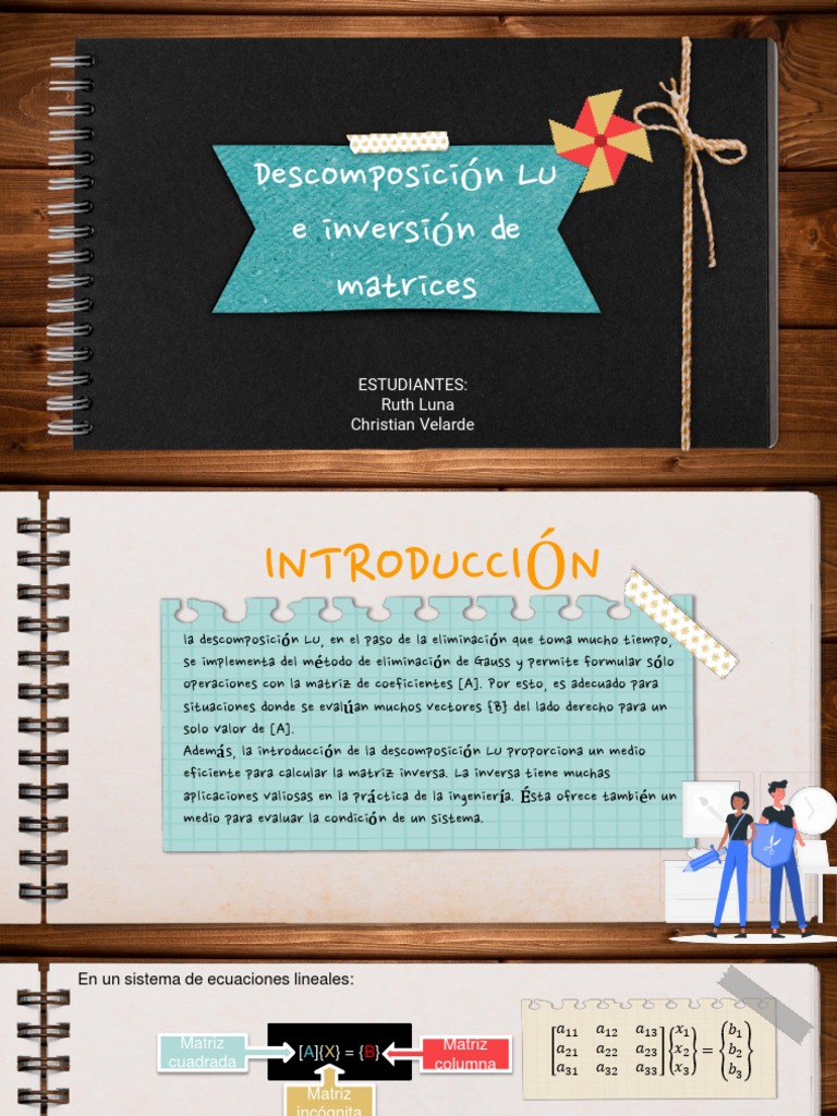 Descomposición LU y matrices: resolución de sistemas de ecuaciones ...