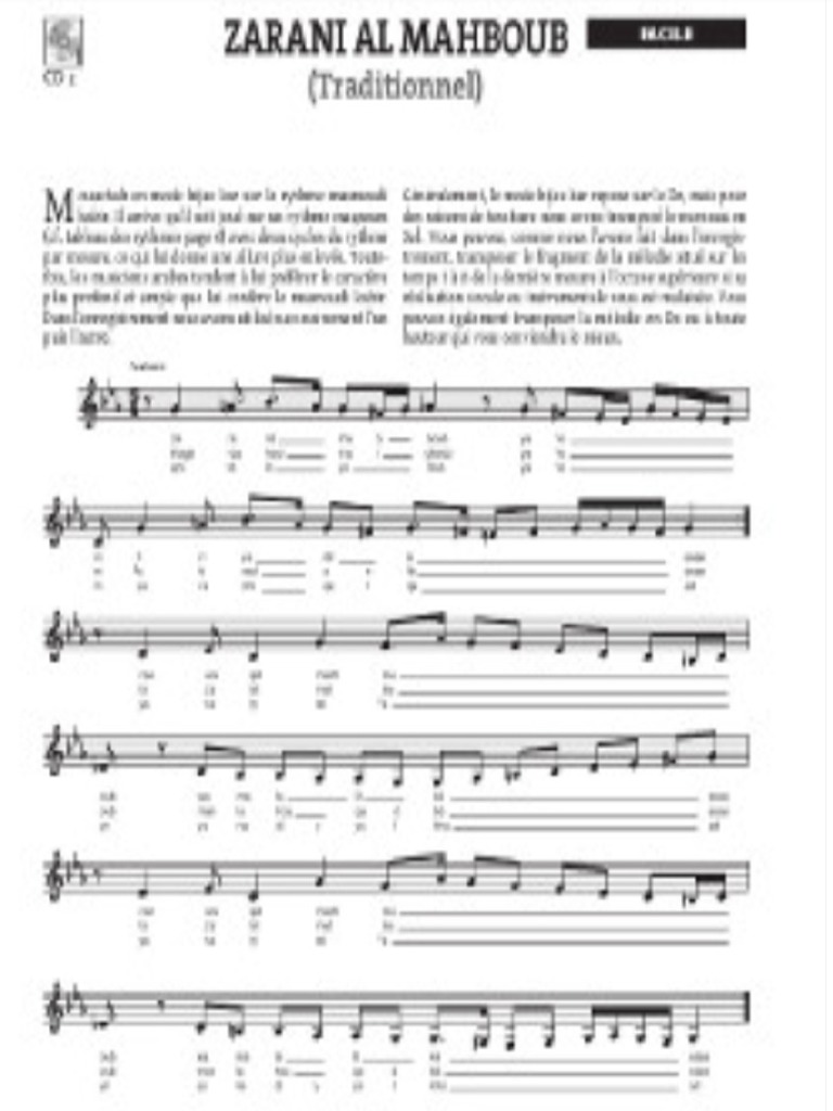 ZARANI AL MAHBOUB Traditionnel | PDF