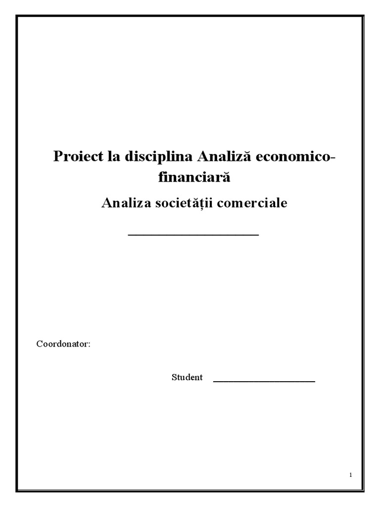 ANALIZA Proiect Model 2 | PDF