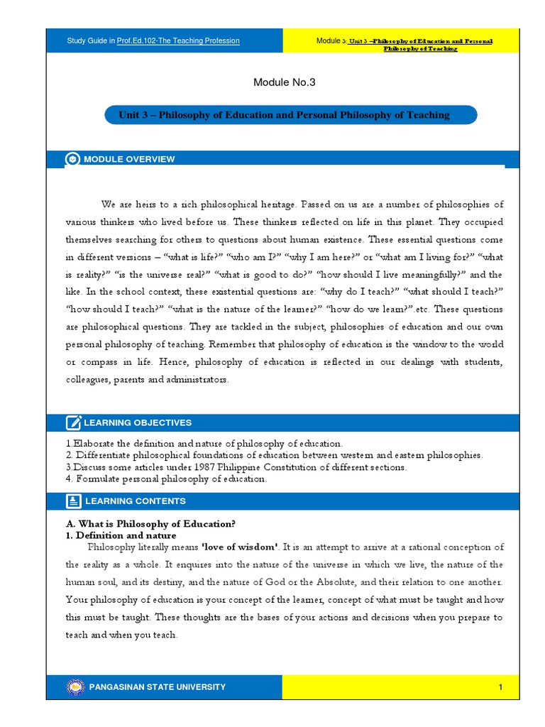Module 3 The Teaching Profession | PDF