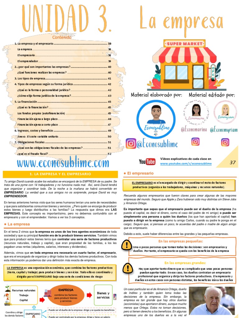 La empresa, el empresario y el emprendedor: roles clave para el éxito económico | PDF | Business ...