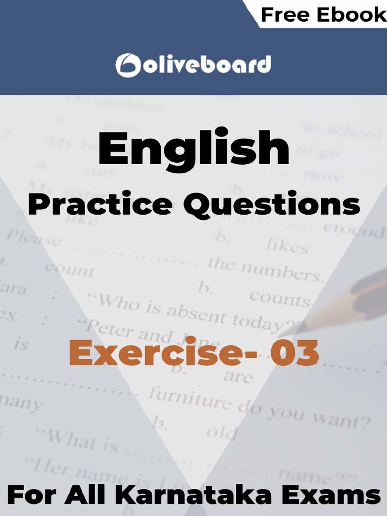 English Practice Questions Exercise 3 | PDF