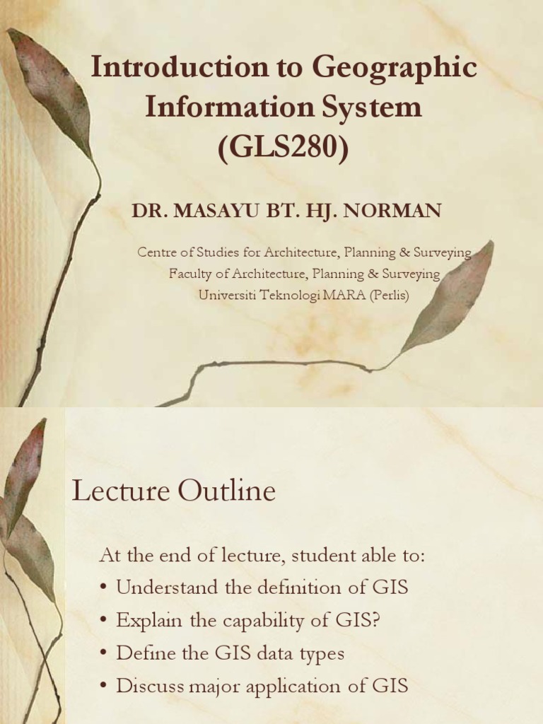 Chap 1 - Introduction To Geographic Information System | PDF | Geographic Information System ...