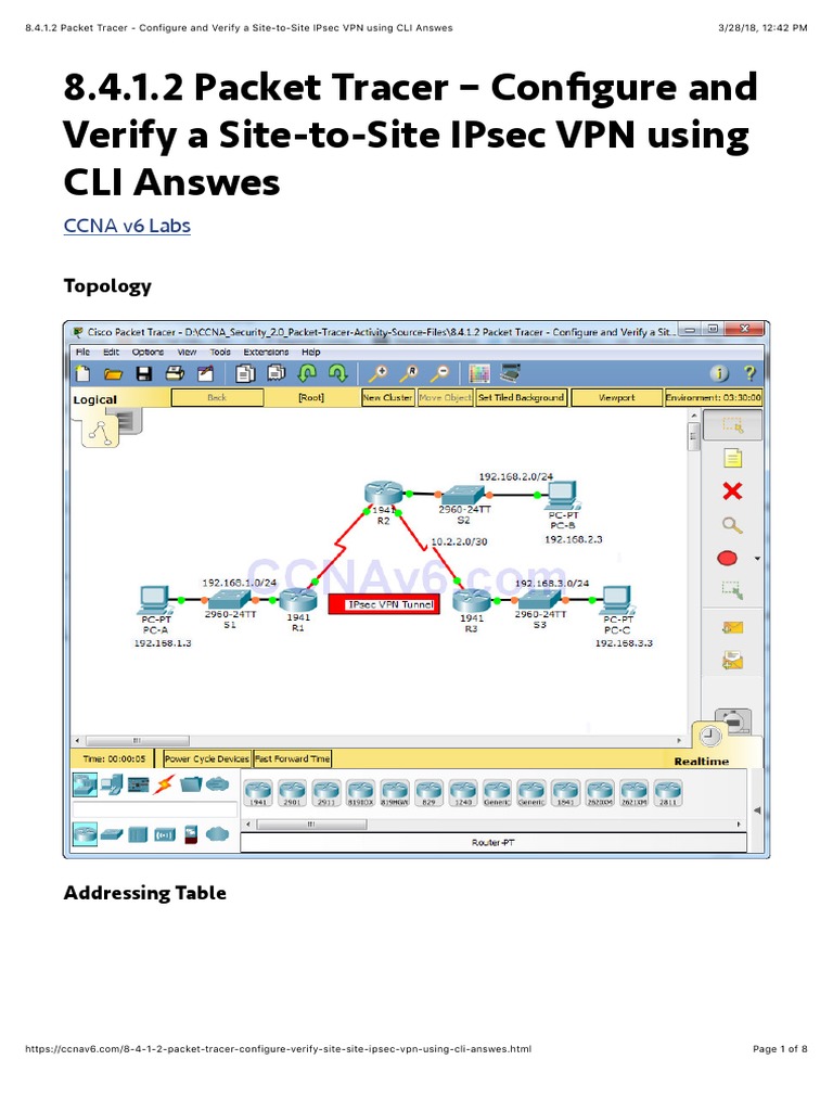 Configure Site-to-Site IPsec VPN in CLI | PDF | Virtual Private Network | Router (Computing)