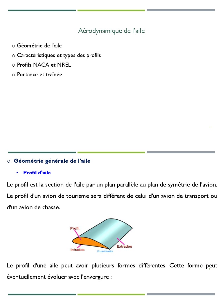 Profils Aérodynamiques des Ailes d'Avion | PDF | Traînée | Profil ...