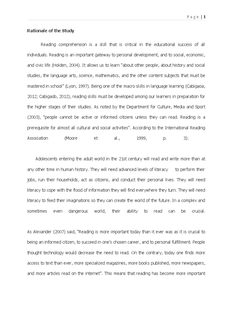 Research Proposal - Determining The Factors Influencing The Reading ...