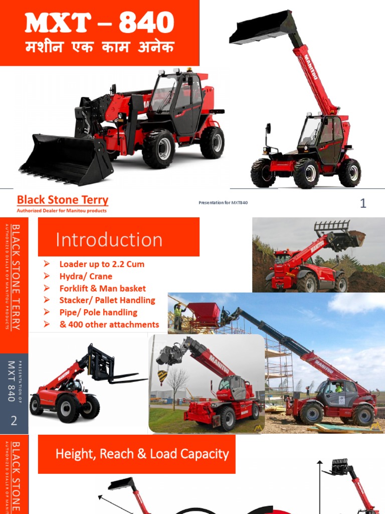 MXT840 Telehandler | PDF | Loader (Equipment) | Crane (Machine)