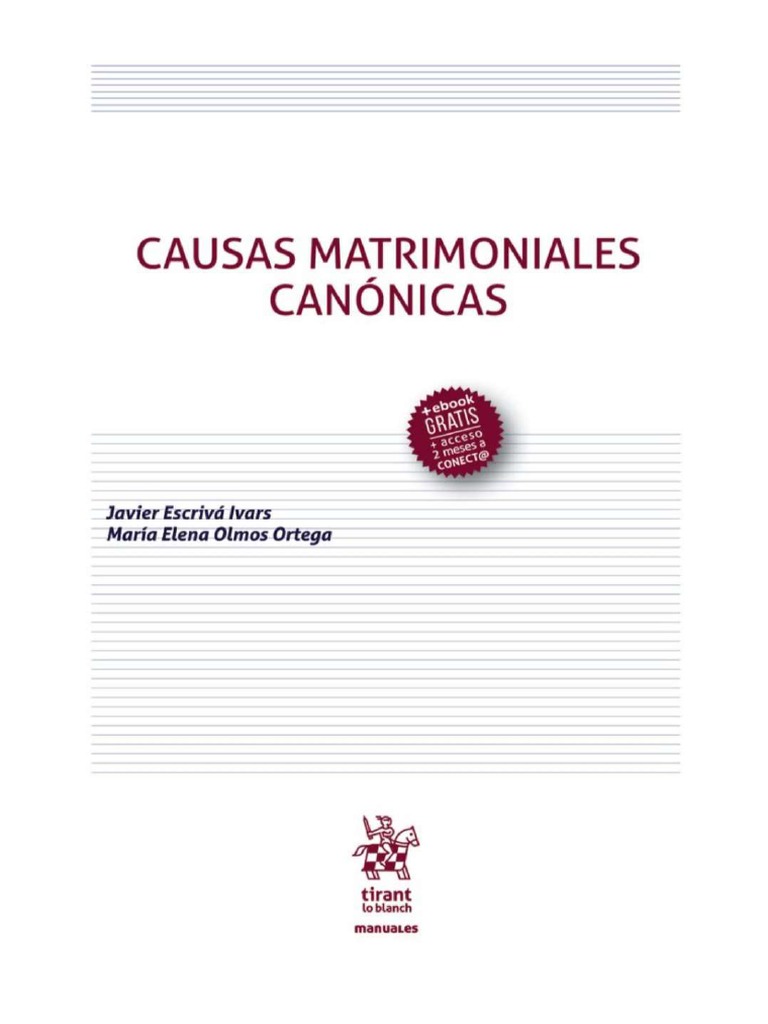 Libro. Causas Matrimoniales Canónicas | PDF